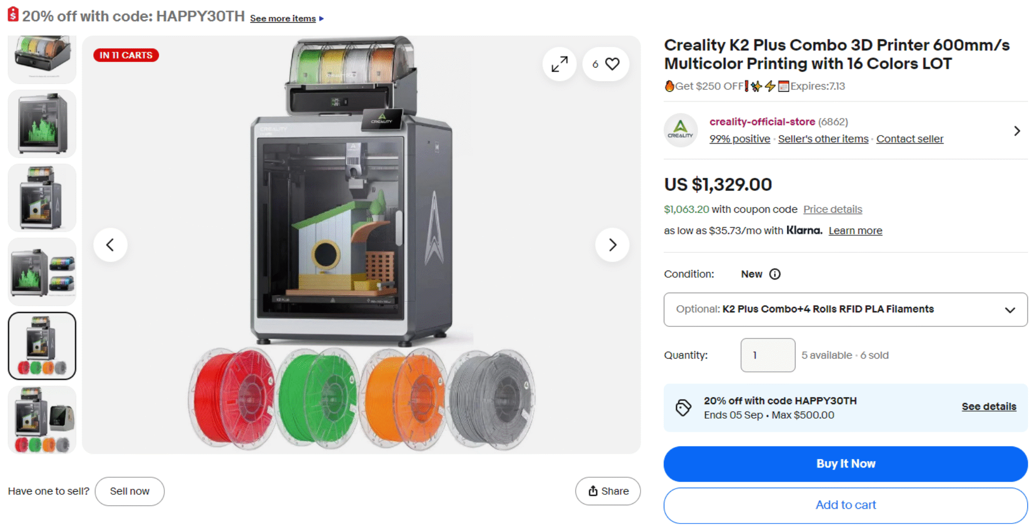 CREALITY (Bundle) K2 Plus Combo + 4kg Hyper RFID PLA. - $1,063.20 at ...